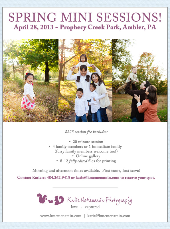 Spring Mini Sessions! - Katie McMenamin Photography